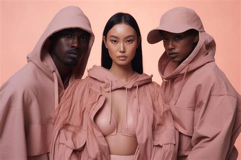 Premium Ai Image Three Models Wearing A Nice Outfit