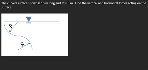 The Curved Surface Shown Is 10 M Long And R 5 M Find Chegg