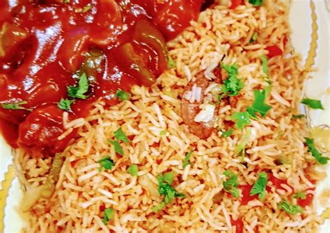 Chicken Manchurian With Vegetable Rice Recipe By Shazi Umar Cookpad