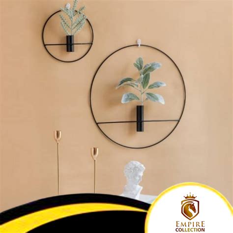 2 Wall Planter Small And Large Hanging Succulent Pot Black And Gold