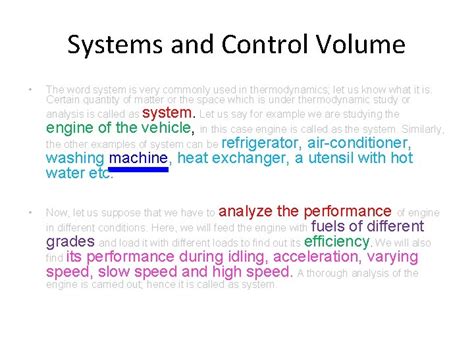 System And Control Volume In Thermodynamics The Devices