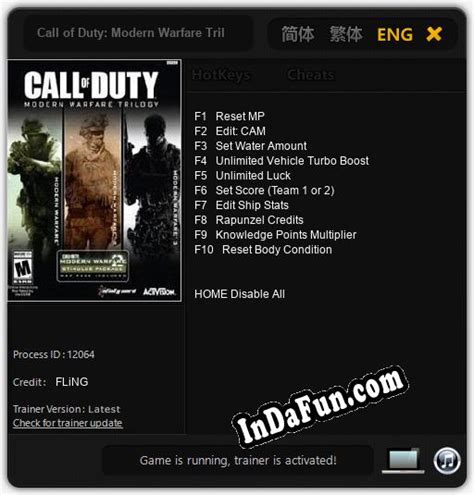 Call Of Duty Modern Warfare Trilogy Trainer And Cheats V1055