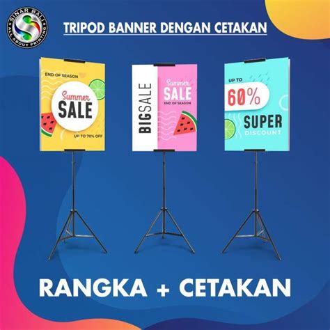 Jual Cetak Tripod Banner Tripod Stand Banner Tripod Banner 2 Sisi