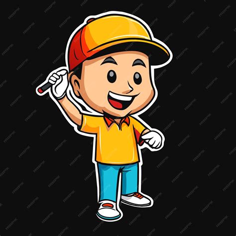 Premium Vector Playful Golf Swing Bliss Animated Golfer Vector Graphics