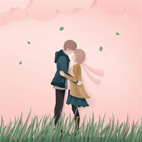 Premium Vector Illustration Of Couple Kissing On Pink Background