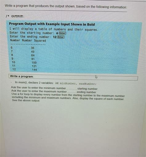 Solved Write A Program That Produces The Output Shown Based Chegg Com