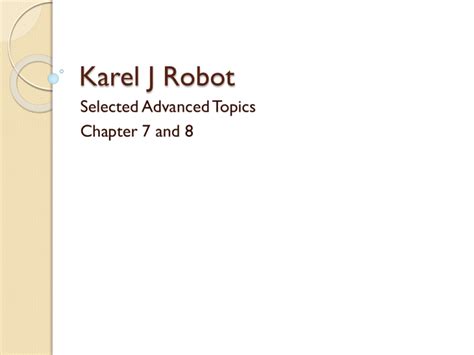 Karel J Robot Ch