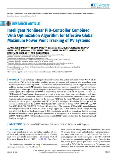 Intelligentnonlinearpid Controllercombinedwithoptimization