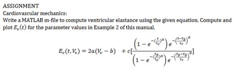 Solved Solve The Above Equation And Plot Ventricular Chegg