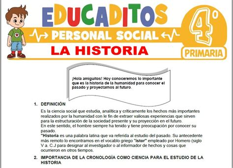 La Historia Para Cuarto De Primaria