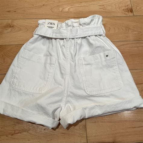 Zara Shorts Zara White Shorts Jeans Denim Trouser 2 New High