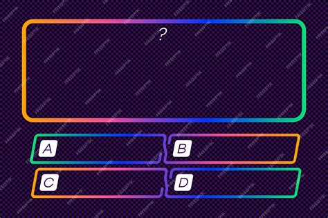 퀴즈 게임 시험 Tv 쇼 학교 시험 테스트 그림 10eps에 대한 벡터 템플릿 질문 및 답변 네온 스타일 프리미엄 벡터