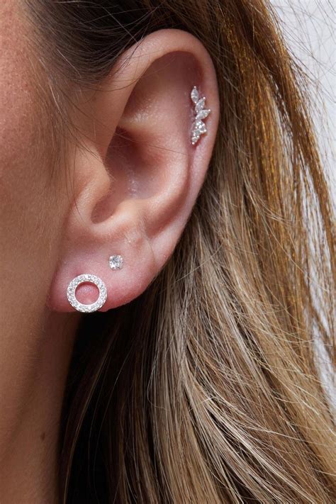 Jewellery Sterling Silver 925 Cubic Zirconia Mini Round Stud Earrings