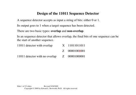 11011 Sequence Detector Design With JK Flip Flops
