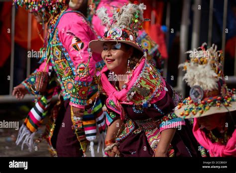Tinkus Dancer In Colourful Costume Performing At The Annual Oruro