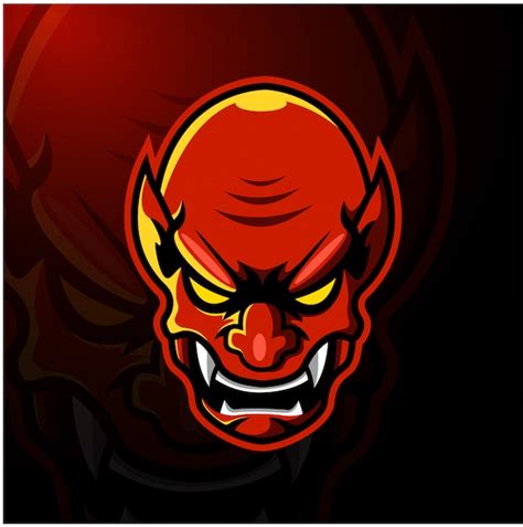 Logotipo De La Mascota De Diablo Head Esport Vector Premium