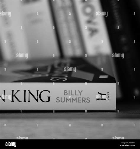 A Vertical Grayscale Closeup Of Billy Summers Novel By Stephen King