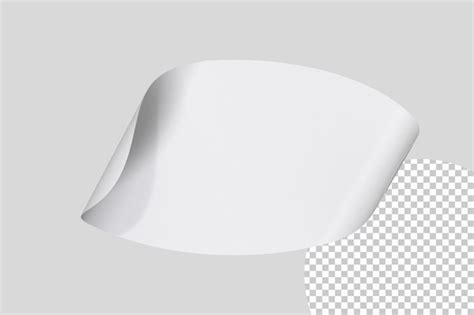 Premium Psd White Round Sticker Badge With Bend Corner