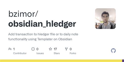 Github Bzimor Obsidian Hledger Add Transaction To Hledger File Or To