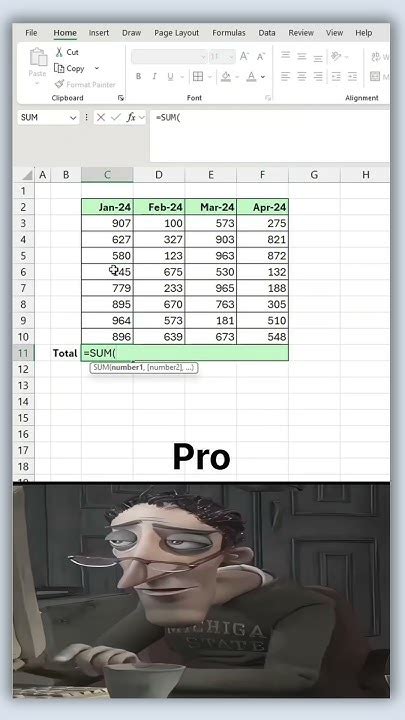 Sum Function In Excel ‼️💯 Excel Shorts Youtube