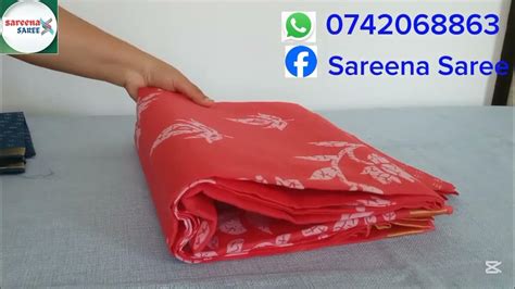 ඉන්දියන් Cotton සාරි ඔබ‍ට Sareena Saree වෙතින් Youtube