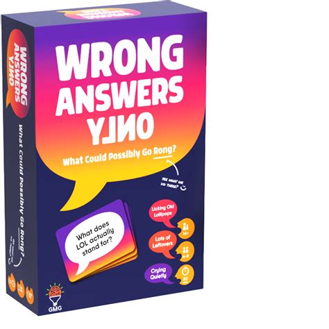 Wrong Answers Only Party Game Asmodee North America