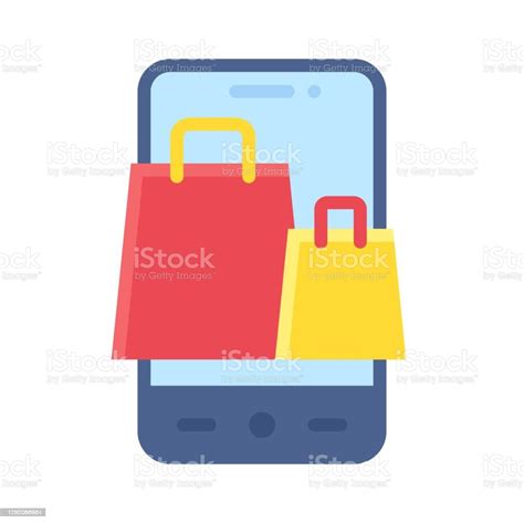 쇼핑 앱 아이콘 모바일 응용 프로그램 벡터 일러스트레이션 0명에 대한 스톡 벡터 아트 및 기타 이미지 0명 가방 무선 기술 Istock