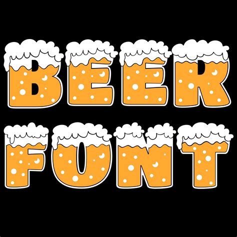 Beer Font Clipart Png Svg Bundle Beer Alphabet Beer Letters Monogram