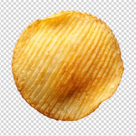 A Round Potato Chip Isolated White Background Premium Ai Generated Psd