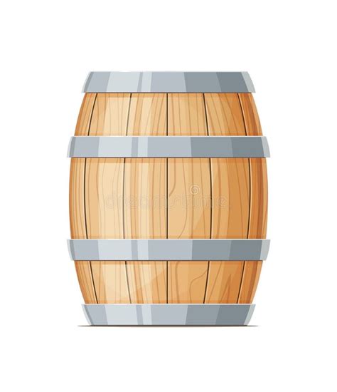 Baril En Bois Vertical Pour Le Vin Ou La Bière Illustration De Vecteur