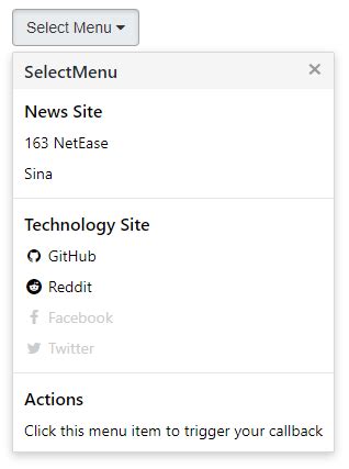 GitHub TerryZ SelectMenu Simple Easily And Diversity Menu Solution