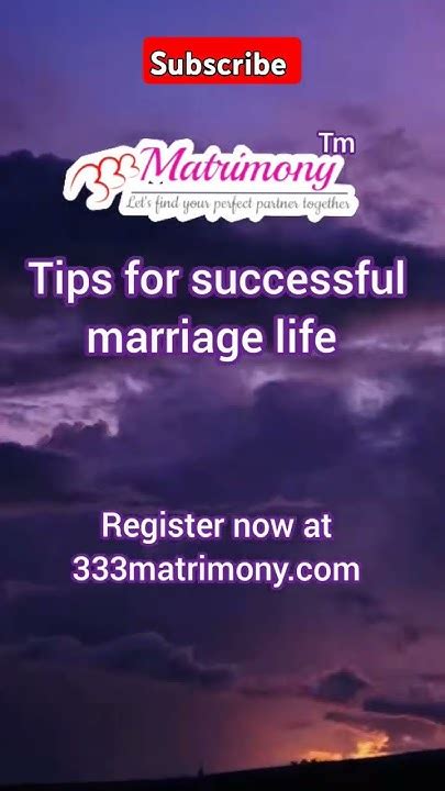 Tips For Successful Marriage Life Youtube