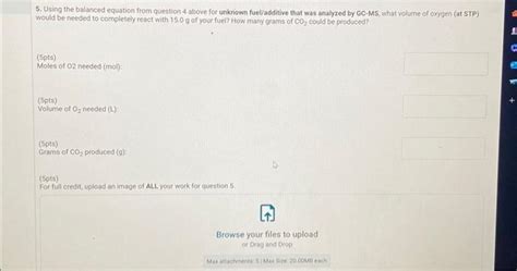solved for questions 4 and 5 you will ignore any additives