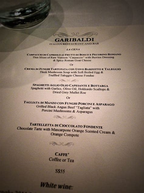 Garibaldi Italian Restaurant Bar Singapore Food Review