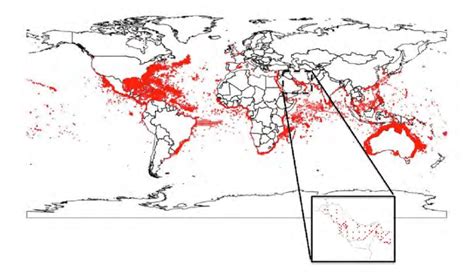 Map Of Occurrence Records Of The 57 Species That Were Modelled In The