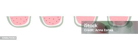 수박 핸드 그린 세트의 핑크 슬라이스 낙서 수박 인쇄 흰색 배경에 고립 된 여름 디자인 과일 요소 벡터 스톡 일러스트레이션 0