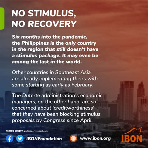 no stimulus no recovery ibon foundation
