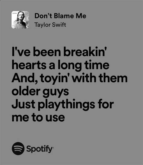 Dont Blame Me Taylor Swift