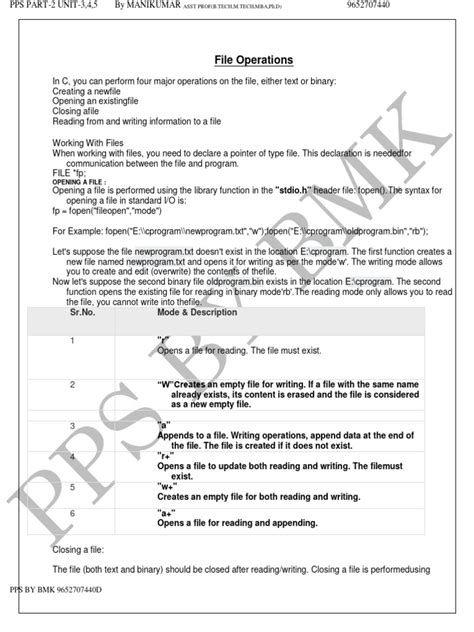 Pps Unit 34 And5 By Bmk 9652707440 Pdf Parameter Computer Programming Pointer Computer