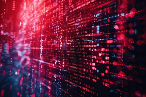 Digital Binary Coding On Network Futuristic Technology Background Concept Premium Ai Generated