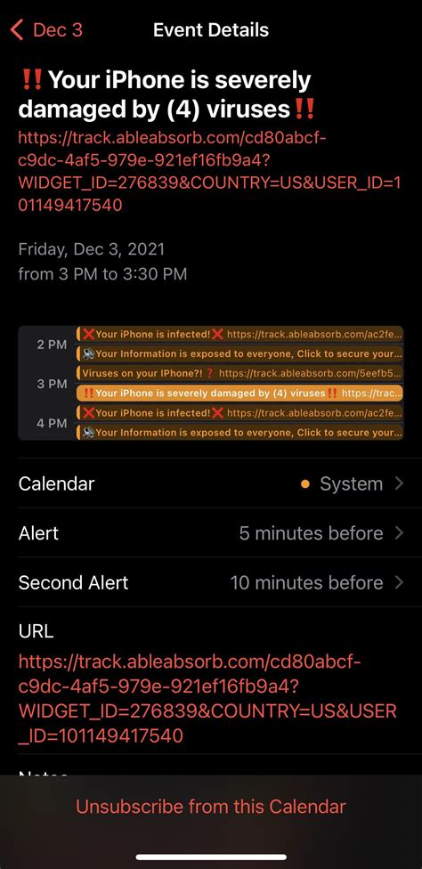 Virus Notification In Calendar What Does It Mean R Iphonehelp