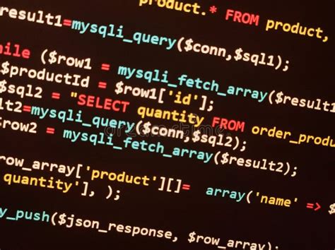 Coding Programming Source Code Screen Abstract Technology Background Cyber Attack Or Security