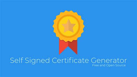 GitHub Korayustundag Self Signed Certificate Generator Self Signed