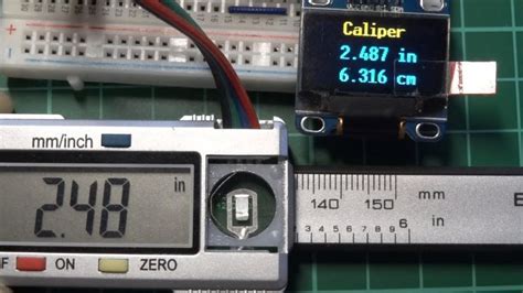 Digital Caliper Reading With Arduino Electronic Circuit Projects Electronics Projects Diy