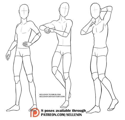 Pose Set 6 Male Standing Poses On Deviantart Drawing Poses Male