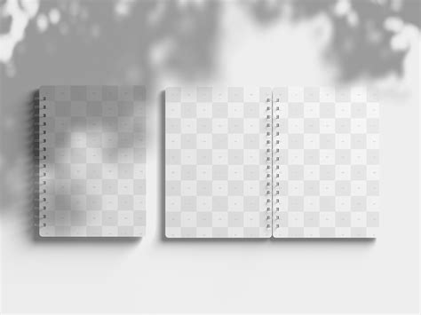 Free Spiral Notebook Mockup With Shadow Overlay 5 Psds The Free Mockup