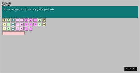 Typing Mecamatic Testing Codesandbox