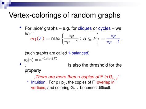 Ppt Online Vertex Colorings Of Random Graphs Without Monochromatic