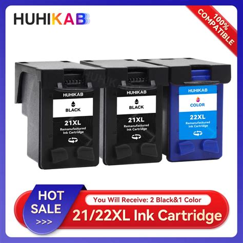 HUHIKAB Cartuchos De Tinta Remanufaturados Para HP 21 22 XL 22 HP