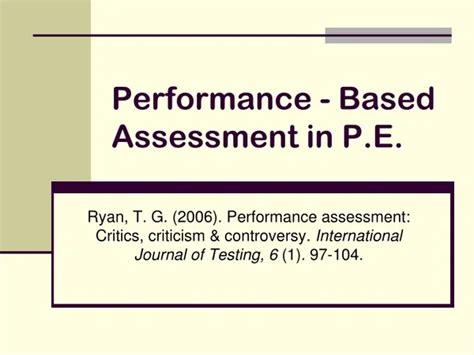 Ppt Performance Based Assessment Powerpoint Presentation Free Download Id455276